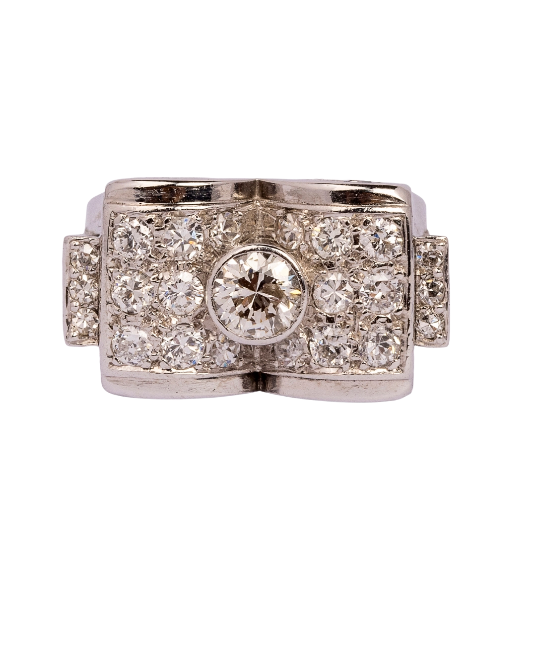 Art Deco Diamond Cocktail Ring - Avenue J Jewellery