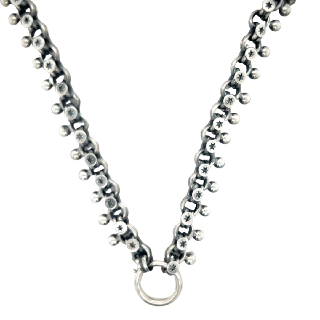 Sterling Silver Belcher with Ball Design Collier - Avenue J Jewellery